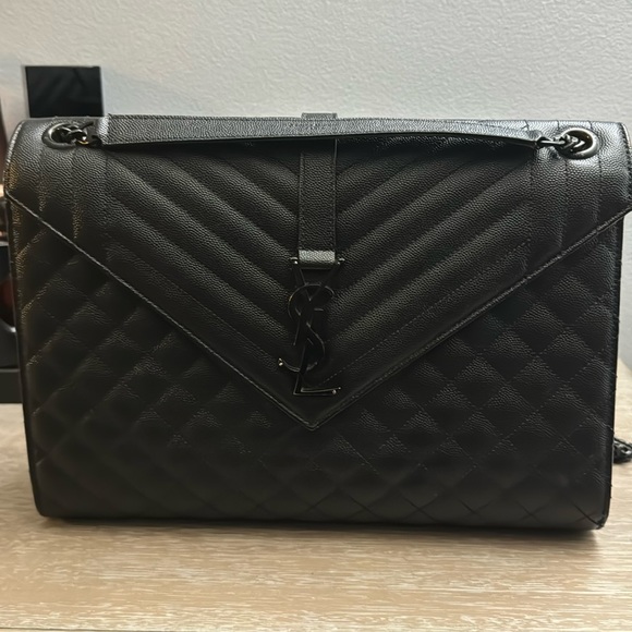 Yves Saint Laurent | Bags | Large Ysl Envelope Flap Shoulder Bag | Poshmark